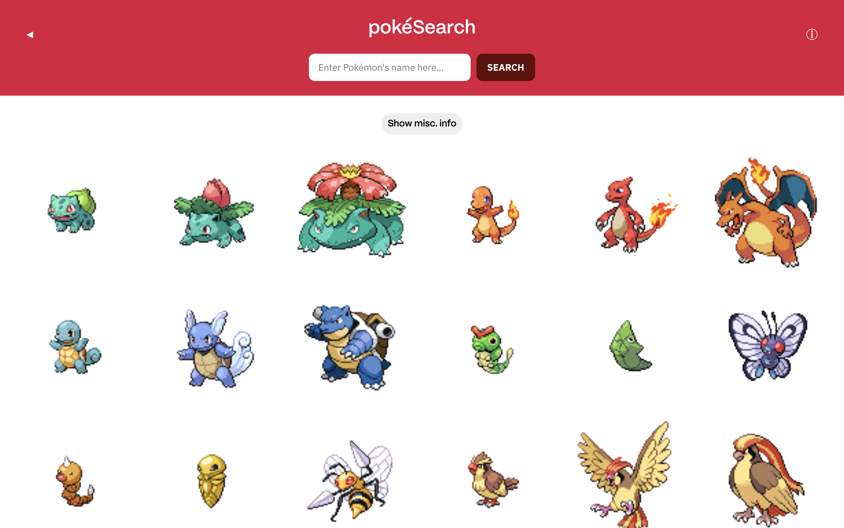 building pokéSearch